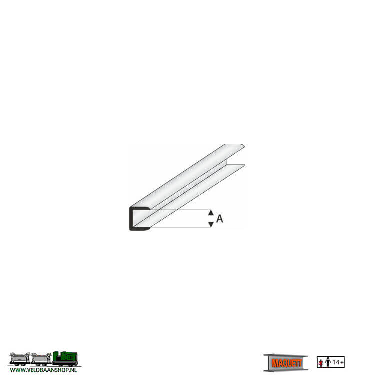 Eind-hoek profiel | Verbind-profielen | MAQUETT profielen | Modelbouw ...